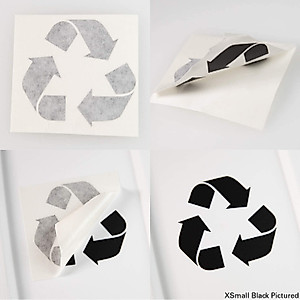 Recycle and Trash Sticker Logo Style Symbol to Organize Trash cans or Garbage containers and Bins - Contour Cut Decal Sticker (XSmall, White Glossy)