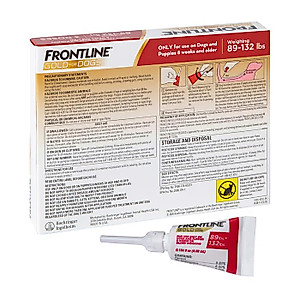 Frontline Gold Flea & Tick Treatment for X-Large Dogs Up to 89 to 132 lbs. Pack of 3