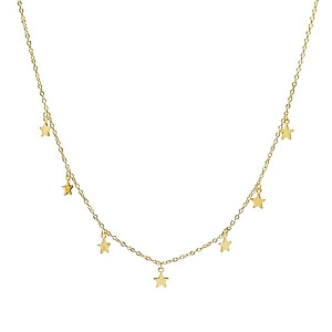 Star Choker Necklace (Yellow Gold)