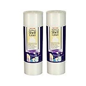 Warp Brothers Plast-O-Mat Ribbed Shelf Liner, Clear, 12" x 25' - 2 Pack