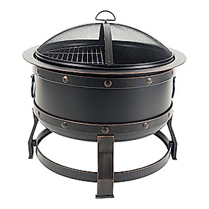 Pleasant Hearth OFW307R Killian fire Pit, Rubbed Bronze