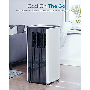 FIOGOHUMI 10000BTU Portable Air Conditioners - Portable AC Unit with Built-in Dehumidifier Fan Mode for Room up to 350 sq.ft. - Room Air Conditioner with 24H Timer & Remote Control Window Mount Kit