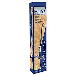 Bona Hardwood Floor Mop, 15" Wide Microfiber Head, 52" Blue Plastic/Steel Handle