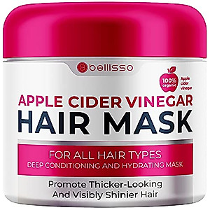 ​Apple Cider Vinegar Hair Conditioner Mask - Sulfate SLS Paraben Free Deep Treatment with Argan Oil for Dry Damaged Hair - Split End Moisturizer, Hydrating Conditioning Product for All Hair Types.