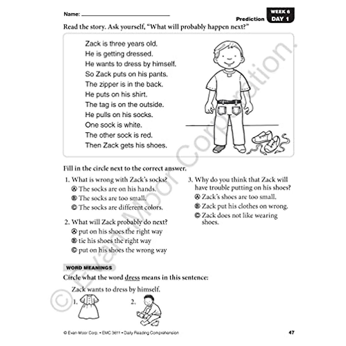 Evan-Moor Daily Reading Comprehension, Grade 1 - Homeschooling & Classroom Resource Workbook, Reproducible Worksheets, Teaching Edition, Fiction and Nonfiction, Lesson Plans, Test Prep