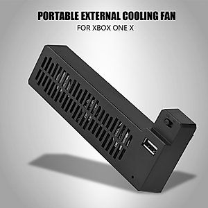 External Cooling Fan for One X Game Console, Portable Heat Reducing USB External Cooling Fan Game Machine Professional Radiator Side Mounted for ONE X Game Console