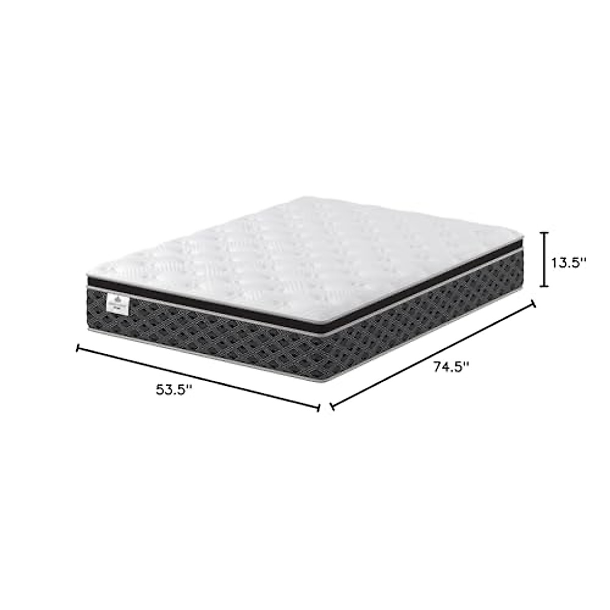 Kingsdown Euro Pillow Top Cushion Firm Innerspring Mattress Full Size, Cool Gel Memory Foam Layer Multi-Layered Comfort Cooling Sleep Quilted Premium Luxury Bed Mattresses 13.5-Inch, Prime Owington