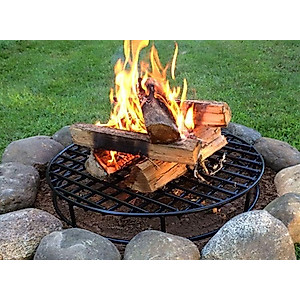 Walden Backyards Round Fire Pit Grate - High Temperature Heavy Duty Steel Above Ground Firegrate for Outdoor Pits and Campfire - 29.2”