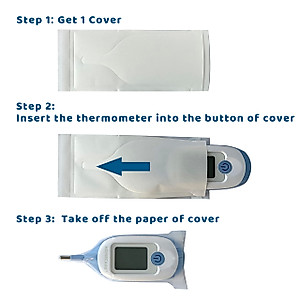 Disposable Cover for Rectal Thermometers - Special for Large Display & Short Probe Baby/Pet Rectal Thermometers (Covers -100 pcs)