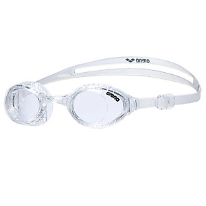Arena Unisex Adult Air-Soft Anti-Fog Swim Goggles for Men and Women Recreational Swimming Superior Comfort Air Seals Technology, Clear/Clear