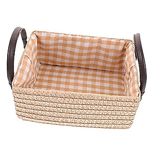 ibasenice 2pcs Storage Basket Clothes Storage Seagrass Woven Toy Basket Open Storage Bin Toy Storage Container Wood Basket Woven Storage Bins Household Clothes Basket Storage Box Pp Wardrobe
