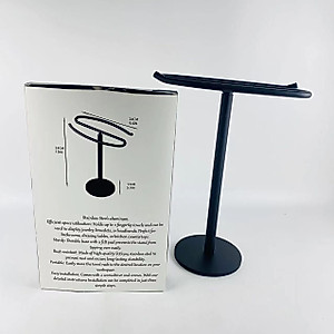 LUXUMATT Towel racks, Matte Black Hand Towel Holder Stand, Free-Standing Towel Rack, SUS304 Stainless Steel Towel Bar Rack Stand, Tower Bar for Bathroom Kitchen Vanity Countertop