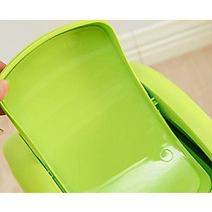 Trash can Bedroom Plastic Trash Can wiht Lid Bathroom 12 Liter / 3.2 Gallon Garbage Can Swing Lid Durable Narrow Spaces Office Wastebasket Dustbin Waste Paper Basket (Blue), 9.8 x 6.7 X 16.9 inches