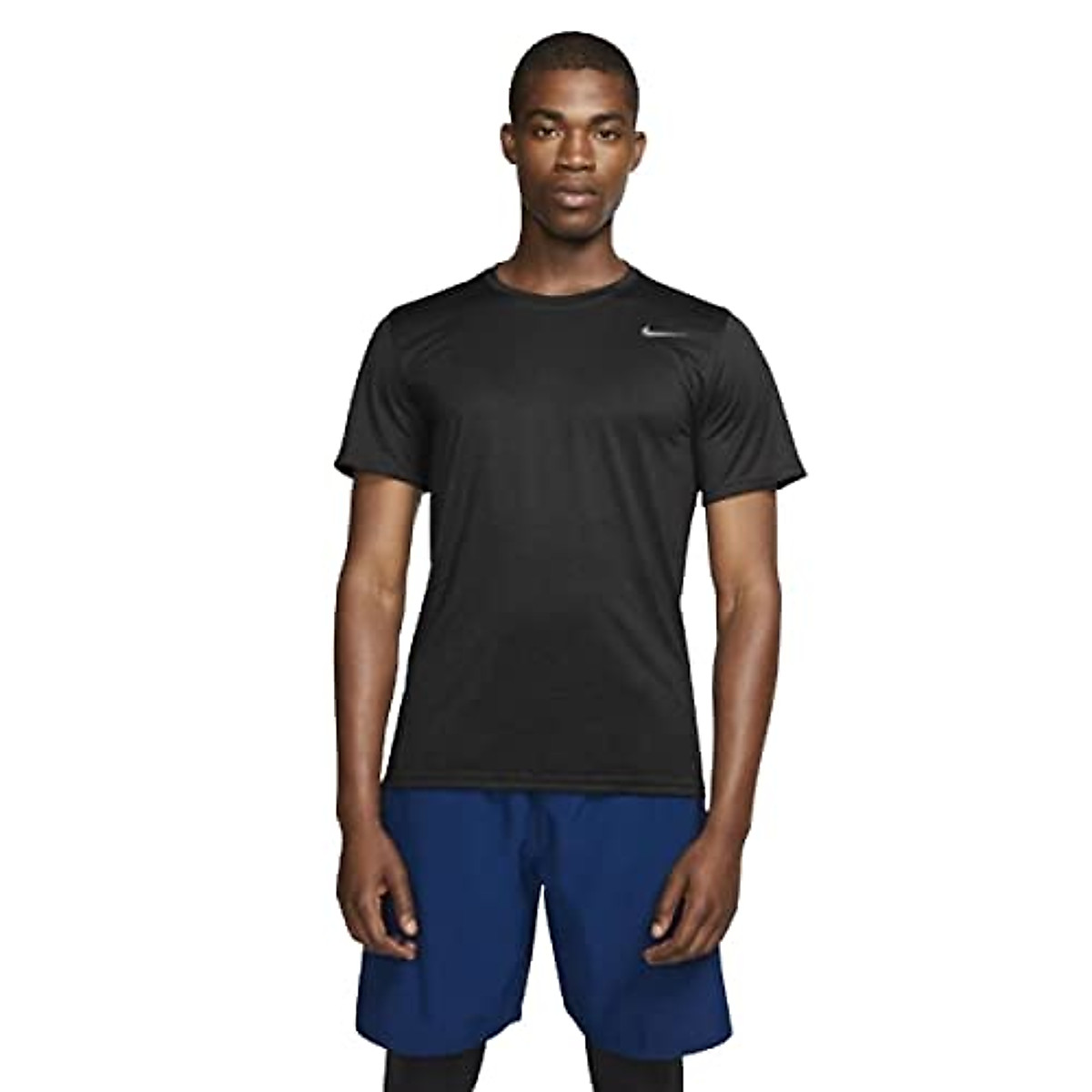 Nike Men's Legend 2.0 Short Sleeve Tee, Black/Black/Matte Silver, Large