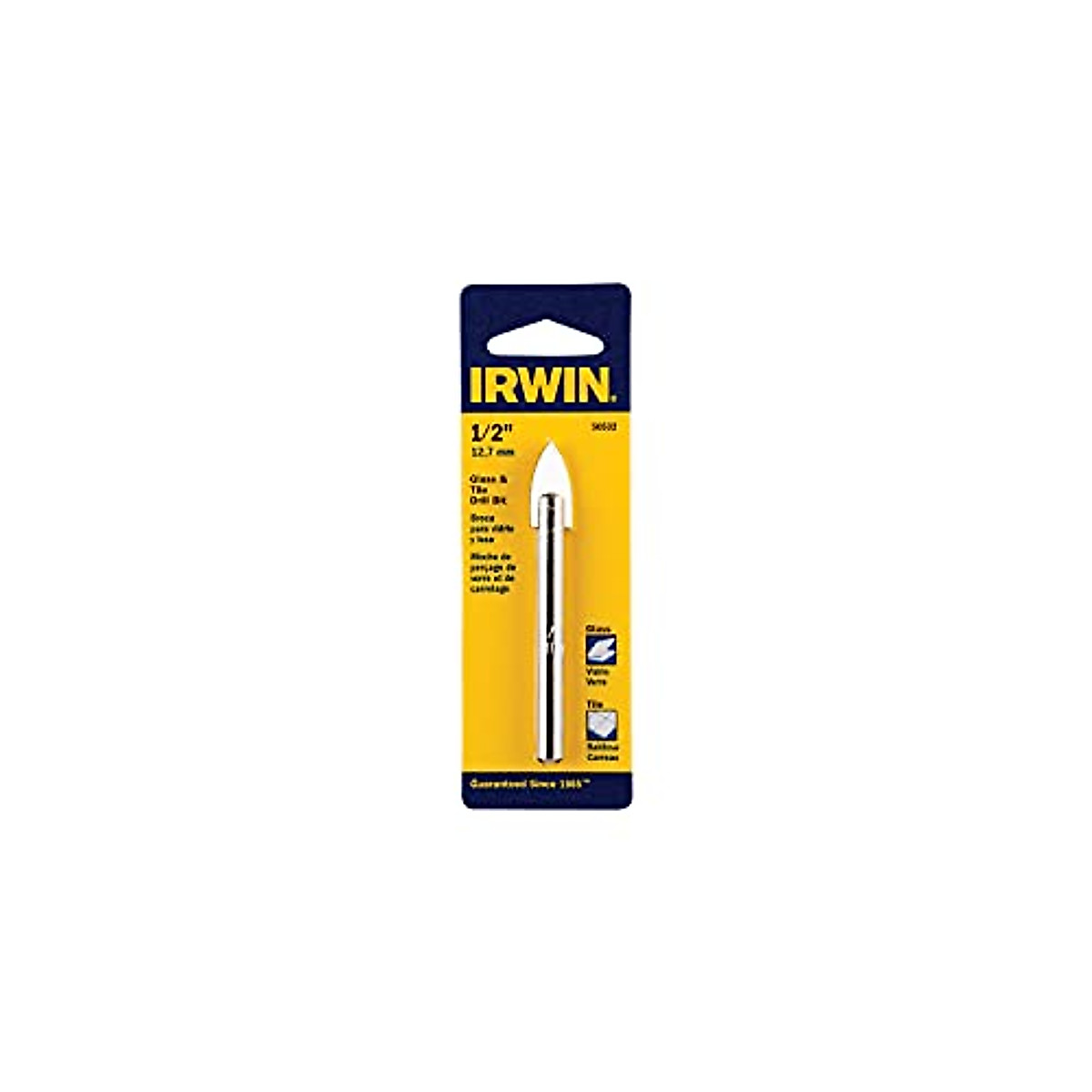 Irwin Tools 50532 Carbide Tile and Glass Drill Bit (5 Pack), 1/2"