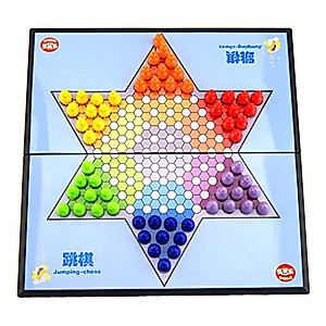 RAHYMA Weiping - Portable Magnetic Folding Chessboard Chinese Checkers Jumping Chess Set Board Game Toy Party Bag Fillers Product Statistics Code -997