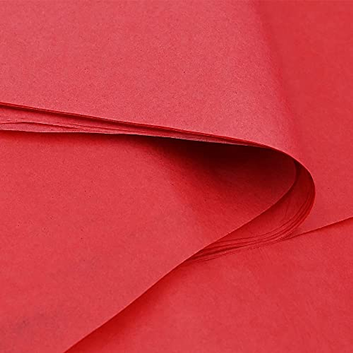 100 Pcs Red Tissue Paper Bulk Metallic Valentines Day Tissue Paper for Gift Wrapping Birthday DIY Arts Crafts, 50x35CM (red)