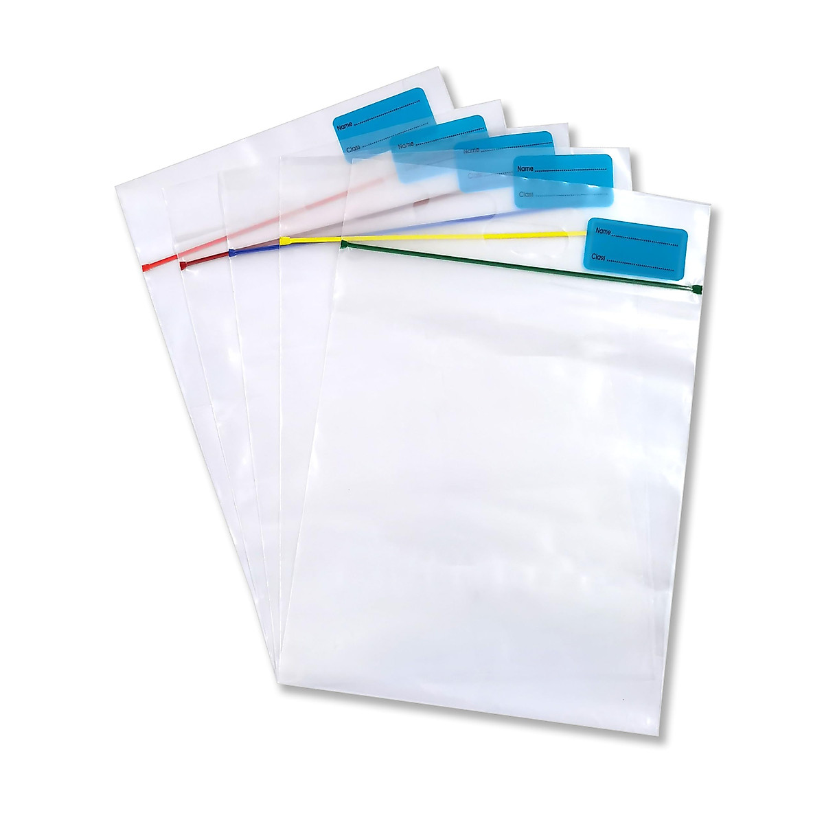 5-Pack- 12.2" x 17.3" Plastic Zip Poly Bags- Clear Resealable Zip Bag for Art Prints, Brochure, Photoes, Handicraft Gift