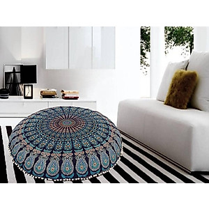 My Dream Carts 32 Inch Floor Pillow Cushion (Cover Only) Meditation Seating Throw Cushion Cases