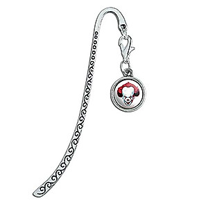 IT Pennywise Come Home Metal Bookmark Page Marker with Charm