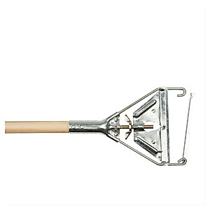 Boardwalk Quick Change Metal Head Mop Handle for No. 20 and Up Heads, 54" Wood Handle