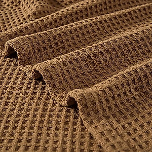 Eddie Bauer Blanket Soft Waffle Weave Bedding, Medium Weight Bedroom Decor, Softens Every Wash, King, Brown