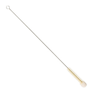 REDECKER Natural Pig Bristle and Wool Glassware Cleaning Brush, 20-1/2-Inches, Extra Long Flexible Wire Handle, Made in Germany