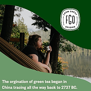 FGO Organic Green Tea (Decaf). Eco-Conscious Tea Bags, 100 Count, Packaging May Vary (Pack of 1)