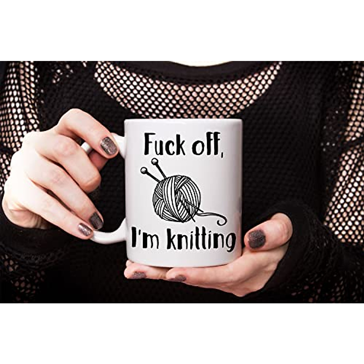 Fuck Off, I'm Knitting, Yarn Gifts, Knitting Gifts, Crocheting Coffee Mugs, Gift for Knitter, Crocheter, Wife, Mom, Grandma, Grandmother, Christmas, Birthday, Mothers Day Gifts