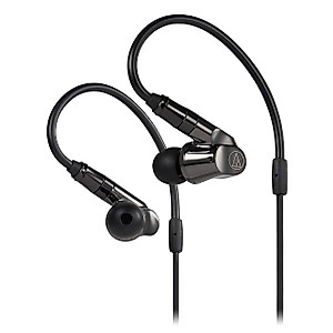 Audio-Technica ATH-IEX1 Hi-Res in-Ear Headphones, Black, Adjustable