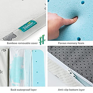 Pack and Play Mattress Topper Fits For Graco & Baby Trend &Pamo Babe Playard, Waterproof Bamboo Dual Sided (Firm for Babies) & Soft Foam (for Toddlers) Playard Mattress Pad, Foam Baby Playpen Mattress