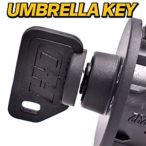 HD Switch Starter Ignition Switch fits Kubota Z121 Z122 Z125 Z411 Z421 Z723 Z724 Z725 Z726 ZG123 ZG124 ZG127 K3011-62110 K3011-62102 K3011-96200 Zero Turn Mowers w/ 2 Umbrella Keys & Free Carabiner