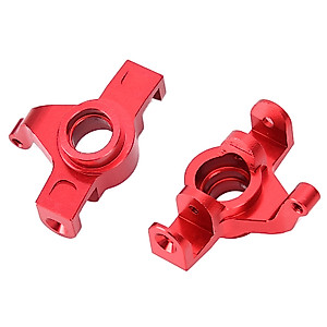 Dilwe 2 Pieces RC Alu Front Steering Shell, RC Cars Spare Parts Fit for HBX 16889 1/16 Remote Control Car, Red