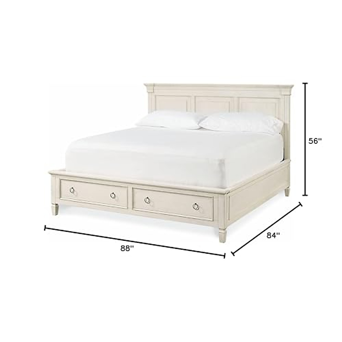Universal Furniture Summer Hill Complete 6/6 Storage Bed, King, Cotton