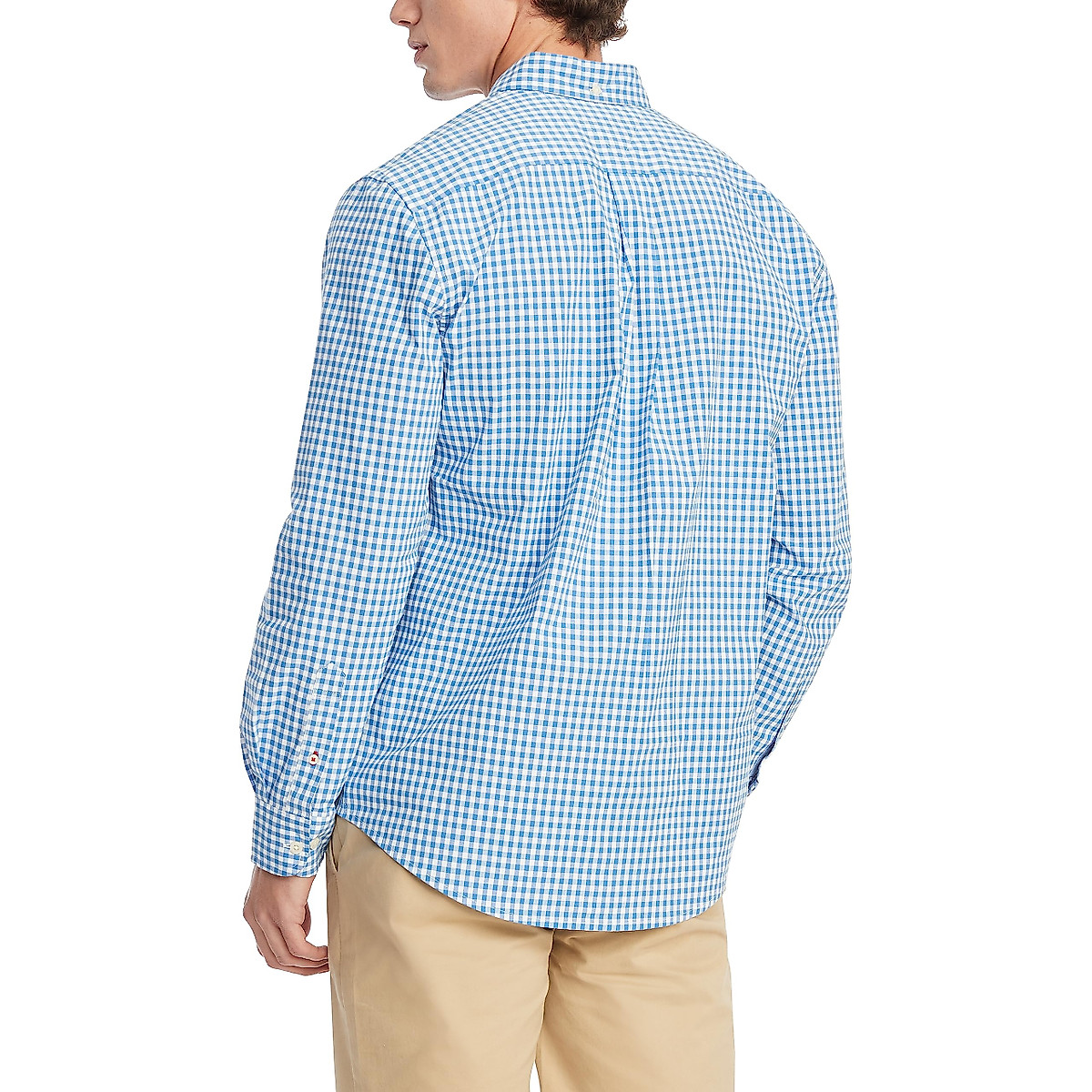 Tommy Hilfiger Men's Long Sleeve Casual Button Down Shirt in Classic Fit, Blooming Blue