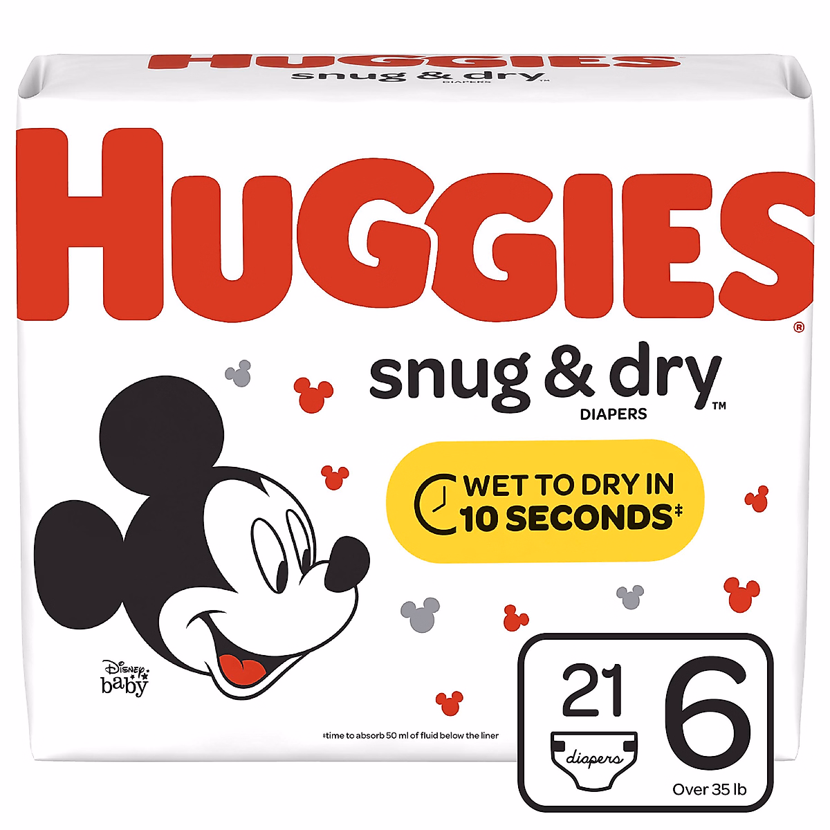 Huggies Snug & Dry Baby Diapers, Size 6, 21 Ct