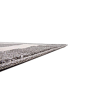 Unique Loom Del Mar Collection Area Rug-Transitional Inspired with Modern Contemporary Design, Rectangular 7' 0" x 10' 0", Gray/Ivory