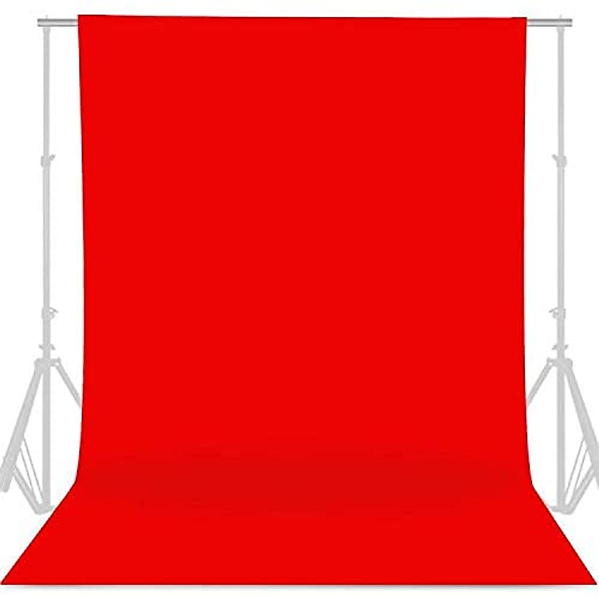 GFCC 6FT x 10FT Red Polyester Backdrop Curtain for Wedding Party Banquet,Fabric Backdrop