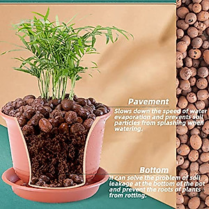 4.5LBS Leca Clay Pebbles for Plants, 8mm-12mm Expanded Clay Pebbles for Hydroponic Growing, Organic Natural Leca Clay Balls Pellets for Drainage Hydroponics Decoration Aquaponic