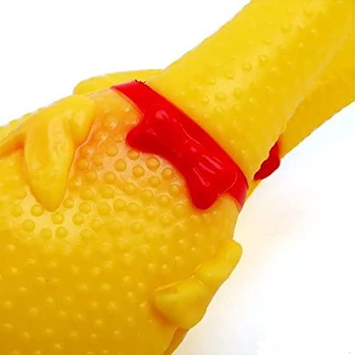 HomeNite 4 Pack Large Screaming Chicken Toy Big Rubber Squawking Chicken 12 inch