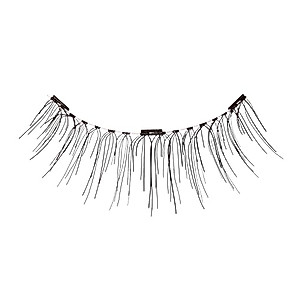 KISS Magnetic Lash 01, Synthetic False Eyelashes with Magnets Under and Over Your Upper Lashes, No Glue Needed, Lightweight, Reusable, Contact Lens Friendly, Cruelty Free, with Lash Applicator, 1 Pair