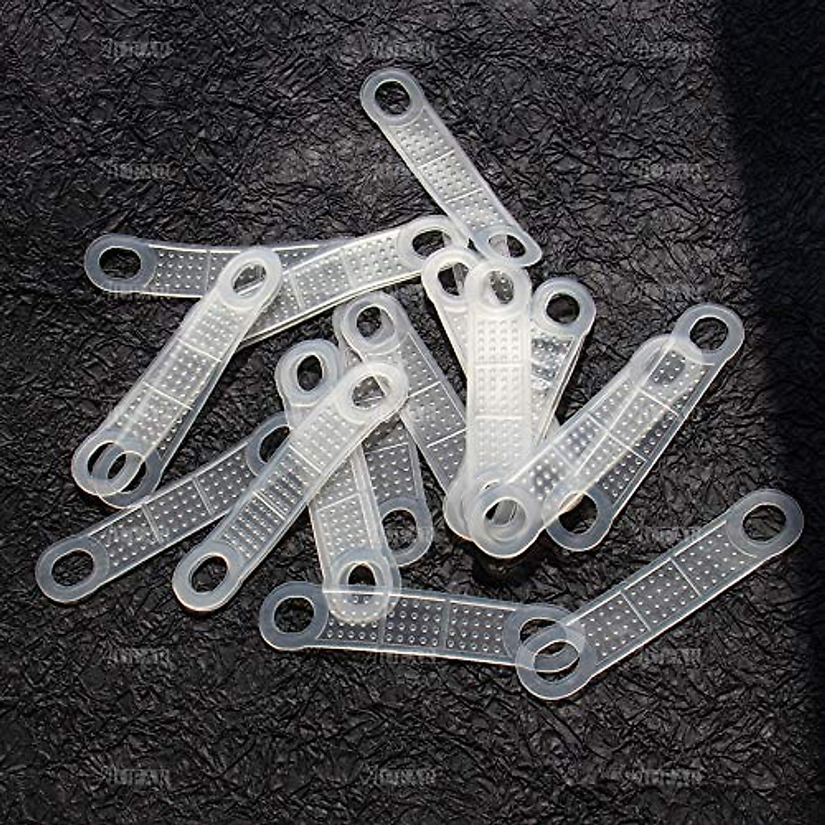 AUEAR, 100 Pack Clear Non-Slip Rubber Clothes Hanger Grips Clothing Hanger Strips for Wood Plastic Hangers Home Stores Use