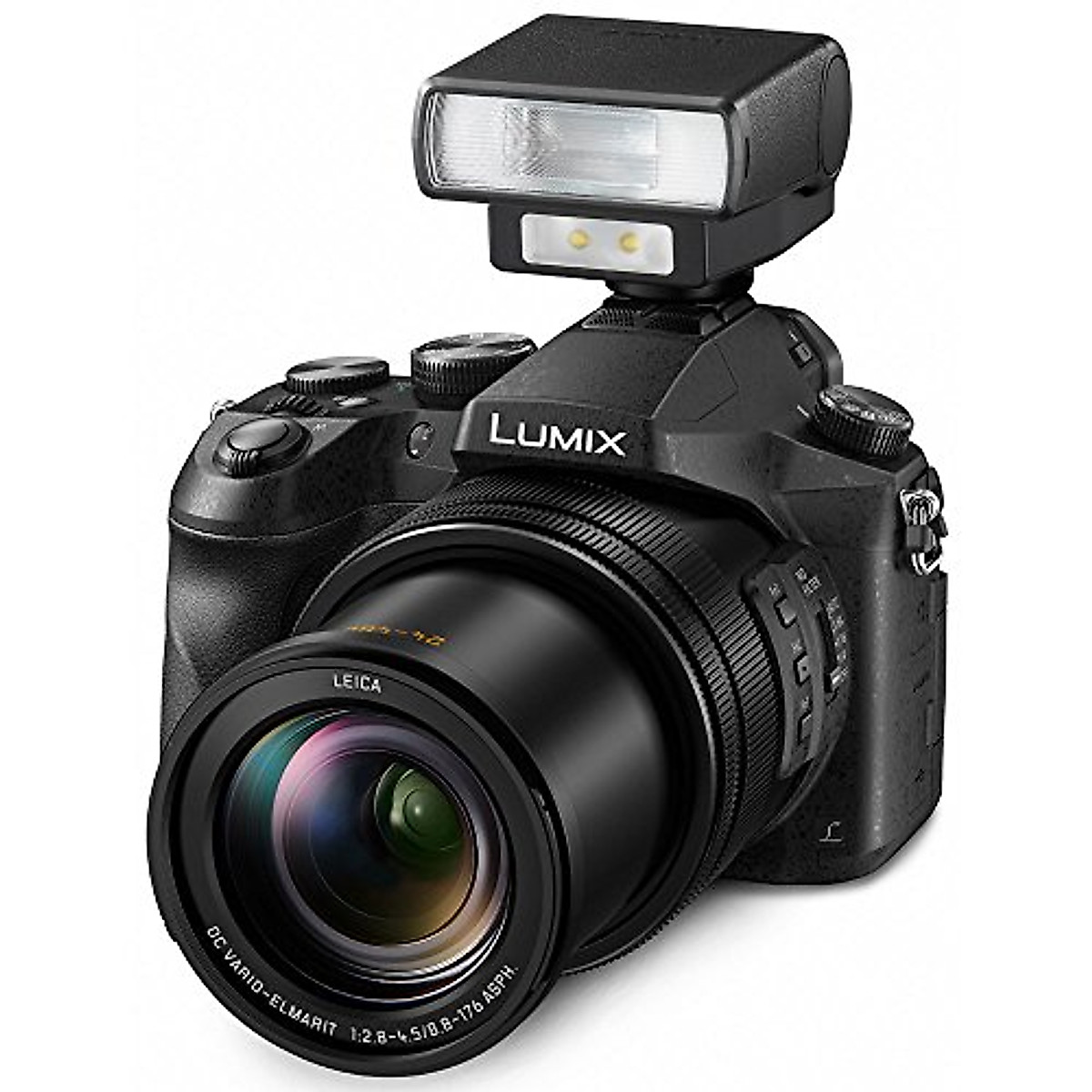 Panasonic LUMIX DMC-FZ2500 20.1 MP 20x F/2.8-4.5 Leica Optical Zoom Digital Camera + MIC-403 Mini Zoom Microphone + 64GB Accessory Bundle