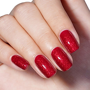 AILLSA Red Glitter Gel Nail Polish Christmas Burgundy Holographic Gel Polish Wine Sparkle Gel Polish Long Lasting Soak Off U V Gel Nail Manicure Salon DIY Gift for Women 0.51 Fl Oz/GF16