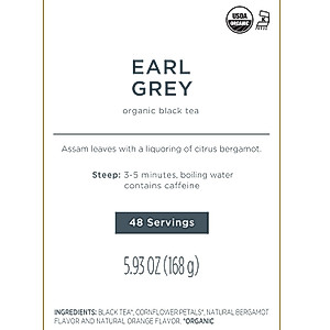 Tea Forte Earl Grey Black Tea Event Box, Bulk Pack of 48 Pyramid Infuser Tea Sachets for All Occasions