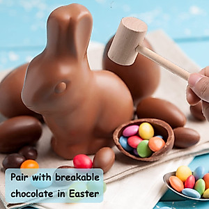 16 Pack Mini Wooden Hammer for Chocolate Breakable Heart, Seafood Shellfish Crab Lobster Cracking Tool, Small Solid Hardwood Mallet, Craft Tools, Party Game Props