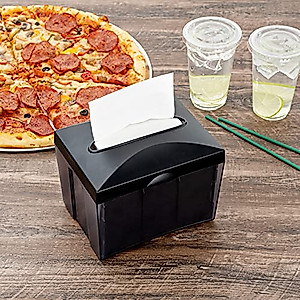 Restaurantware 7.5 x 6 x 6.3 Inch Napkin Holders, 1 Rectangle Napkin Dispenser - Tabletop, Easy Access, Gray Plastic Commercial Napkin Dispensers, Refillable, For Countertops
