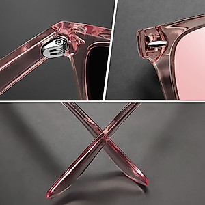 Joopin Square All Pink Sunglasses Retro Designer Oversized Sun Glasses Polarized UV Protection Fashion Shades for Women Men Shady Rays Sunnies