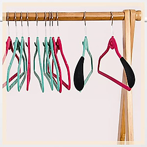 Velvet Hangers Shoulder Form Hanger Shoulder Shaper Black Hanger Pads Flocking and Plastic Hanger Shoulder Protectors for Velvet Flocking Hangers Measuring 0.2 Inch in Thickness (16)