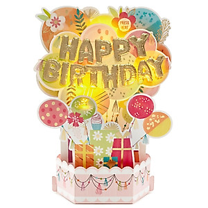 Hallmark Paper Wonder Pop Up Birthday Card (Mylar Balloon Explosion)